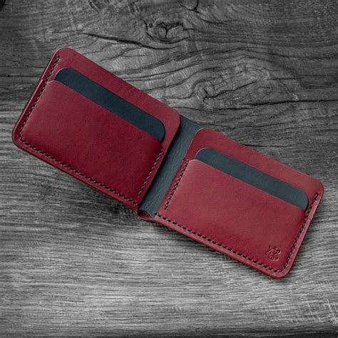 Leather Bifold Wallet Bifold Rift 21 Etsy