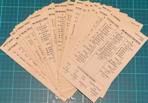 Strat O Matic Baseball Card Singles 1970 Season Basic 325 Each Vg