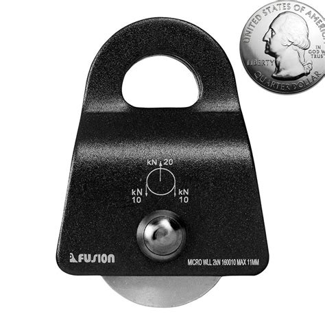 Aluminum Micro Pulley Black Fusion Tactical