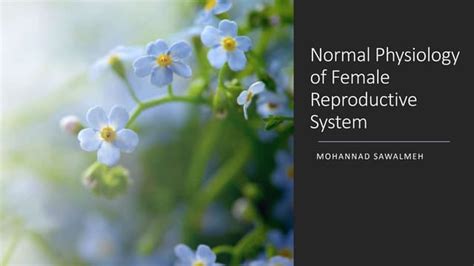 Normal Physiology Of Female Reproductive System Pptx