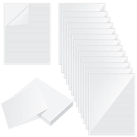 Self Adhesive Display Pockets Peel And Stick Clear Paper Sleeves Wall