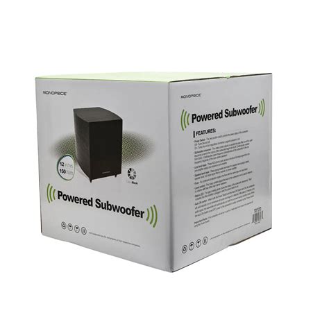 12in 150 Watt Powered Subwoofer Black Monoprice®