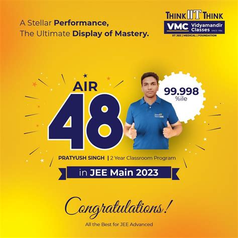 Vmc Vidyamandirclasses Vmctopper Jeemainresult2023