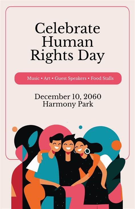 Free Human Rights Poster Templates Editable And Printable