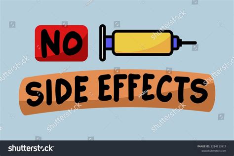 No Side Effects Message Syringe Vector Stock Vector Royalty Free