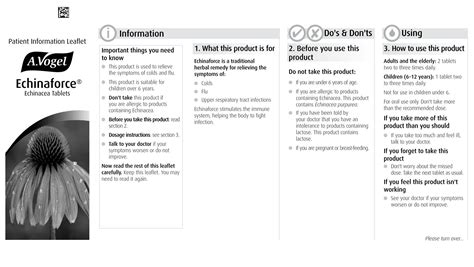 Echinaforce Â® Echinacea Tablets In Pack Leaflet A Vogel