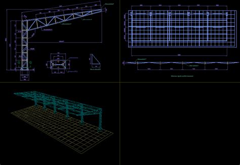 Planos De Estructura Para Cobertura De Taller Mecánico En Cubiertas