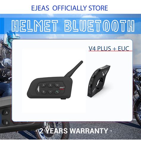 Ejeas V4plus Bluetooth Intercom Euc Remote Control Handle Motorcycle 4