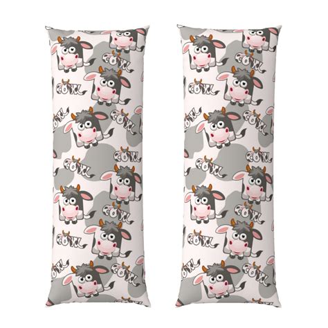 Body Pillow Cover Funny Cute Cartoon Milk Cow A Body Pillow Cases With