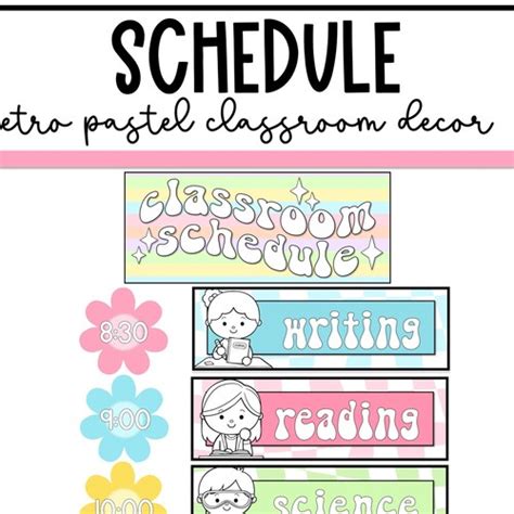 Retro Pastel Classroom Decor Bundle Editable Etsy