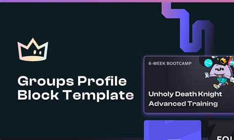 Group Sessions Profile Block Template Figma
