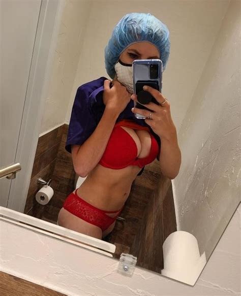 Nurse In Her Red Bra And Panties Cufo510