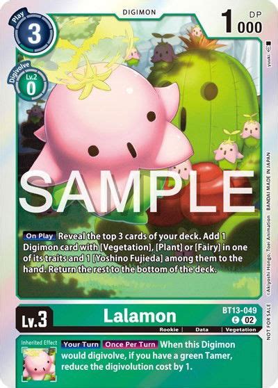 Lalamon Digimon Digimon Cards