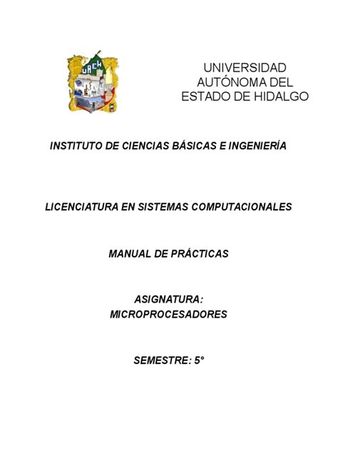 Manual De Practicas De Microprocesadores Descargar Gratis Pdf