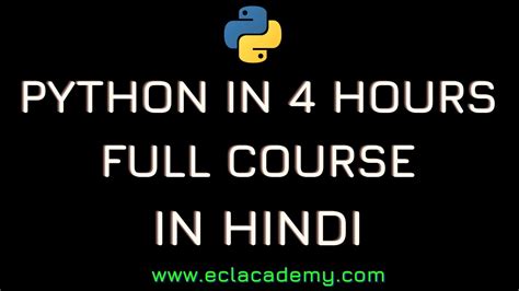 Full Python Course In One Video Python Tutorial For All Python