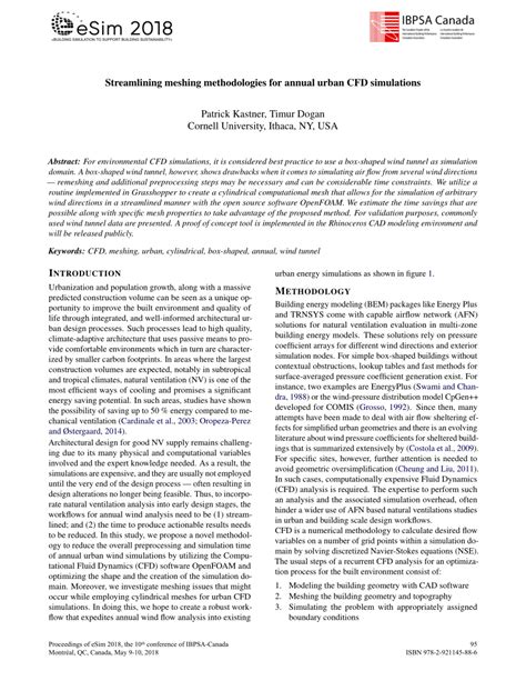 Pdf Streamlining Meshing Methodologies For Annual Urban Cfd Simulations