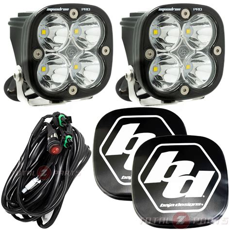 Baja Designs® Squadron Pro Led Pair Clear Spot Lights And Rock Guards