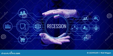 Sign Displaying Recession Business Concept The Process Of Progressive Decrease In Growing