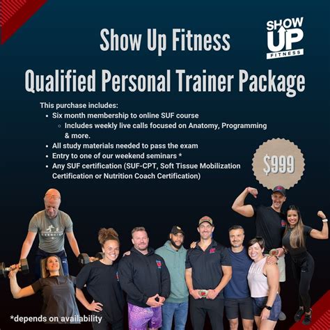 Show Up Fitness Qualified Personal Trainer Package 2 Certs Or 1 Cert