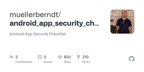 Github Muellerberndtandroidappsecuritychecklist Android App Security Checklist