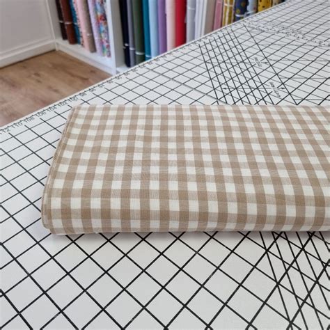 Small Cotton Gingham Beige