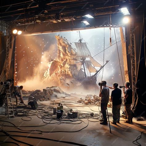 A Special Effects Team Creating A Cgi Scene Premium Ai Generated Image