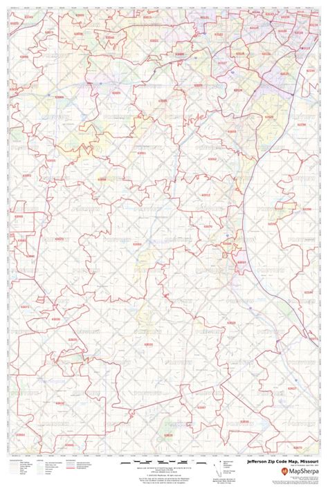 Jefferson Zip Code Map Missouri Mapsofworld
