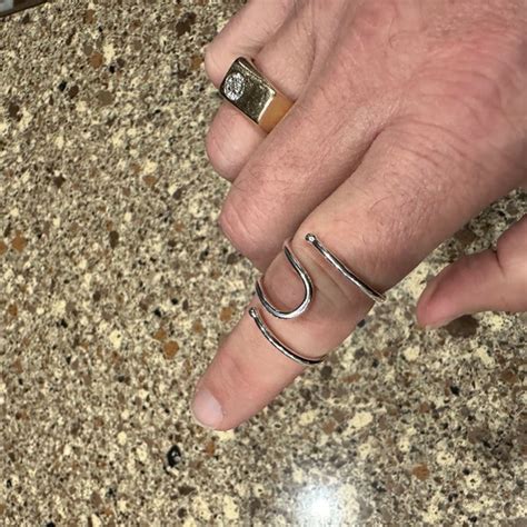 Adjustable Sterling Silver Splint Ring For Pipdipip Joint Etsy