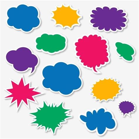 Colorful Speech Bubble Clipart Vector