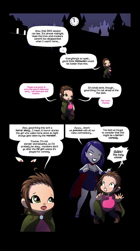 Hypnohub Absurdres Brown Hair Chibi Chubby Cloak Comic Dialogue Dina