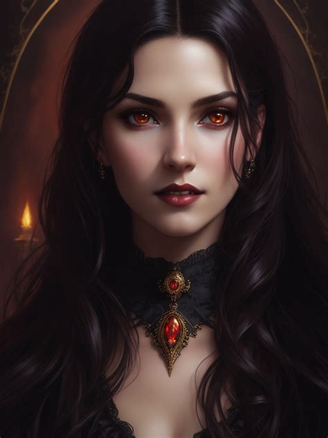 Beautiful Gorgeous Vampire Woman Chocolate Hair 1 By Arrojado On Deviantart