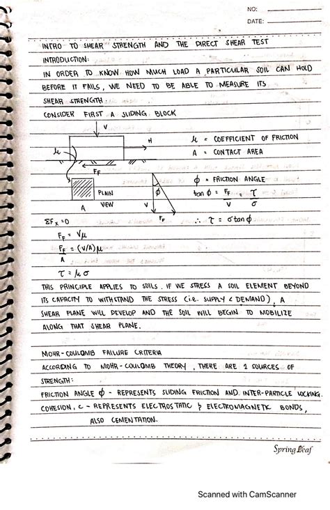 Solution Intro To Shear Strength And Direct Shear Test Geotech Engg