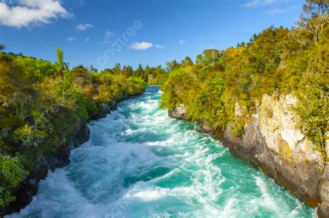 Sông Wakaito ở New Zealand đá Waikato Mạnh Mẽ Hình Chụp Và Hình ảnh Để