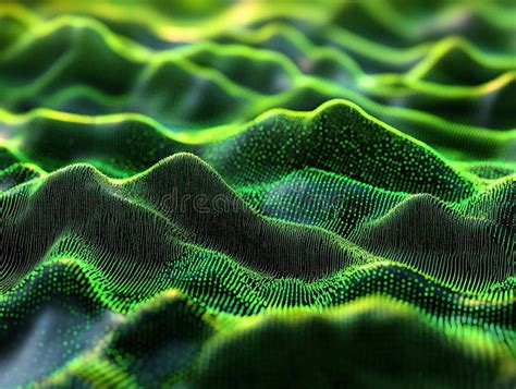 Abstract Green Data Point Landscape Stock Illustration Illustration