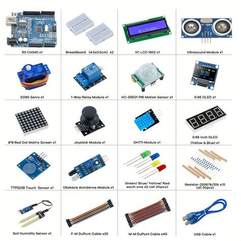 Стартовый комплект сенсорного модуля lrobruya для arduino uno set r3 0