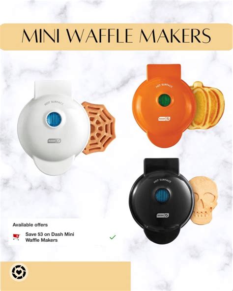 Dash Pumpkin Mini Waffle Maker Halloween Brunch Essential