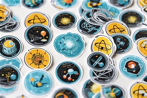 Premium Photo Vector Science Elements Stickers Collection