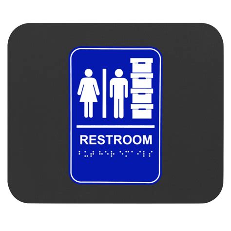 Blue Restroom And Document Storage But Her Emails In Braille Mouse Pads Sold By