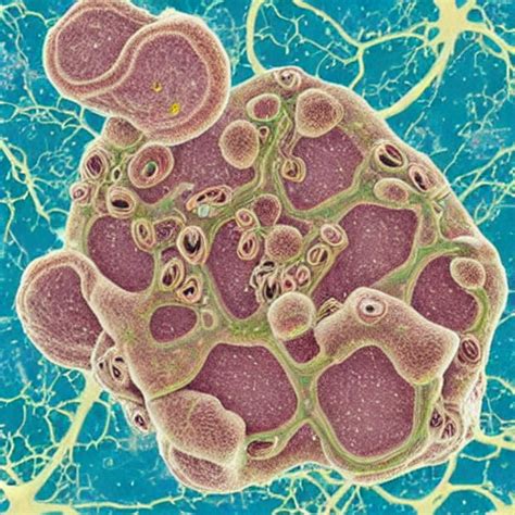 Krea Ai Micrograph Showing The Glomerulus And Surrounding