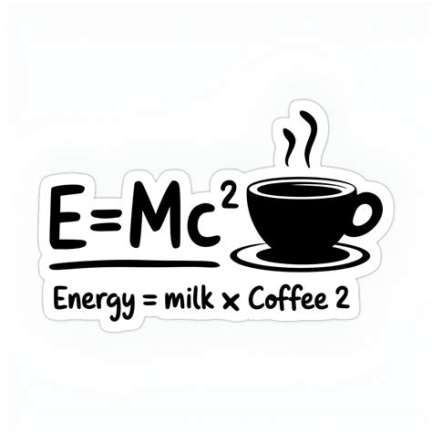 Coffee Physics The Energy Equation Sticker In 2025 Physics Humor