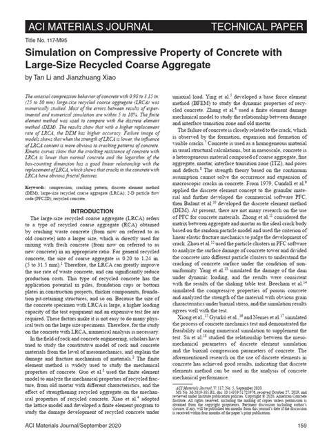 Simulation On Compressive Property Of Concrete With Large Size Recycled