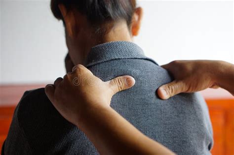 Elderly Health Problem Backache And Shoulder Ache Massage To Relief