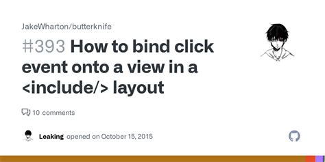 How To Bind Click Event Onto A View In A Layout · Issue 393 · Jakewhartonbutterknife · Github