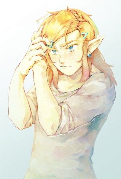 Legend Of Zelda Anime Art Botw Link Hair Links Hairstyle Zelda
