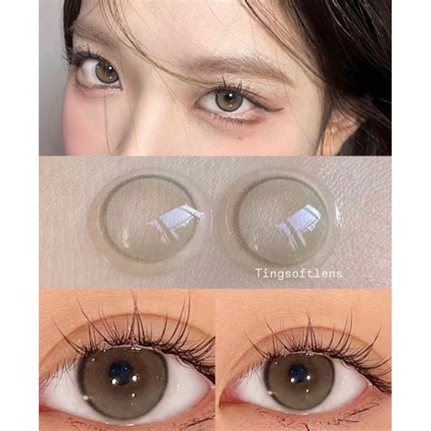 Jual Softlens 14mm Idol Yurial Cecile Earl Grey Abu Filter Glowing Gradasi Minus Tinggi Korea