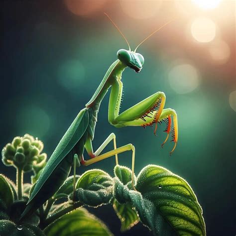 Chat Grasshopper With Its Unique Shape In Its Natural Habitat Premium