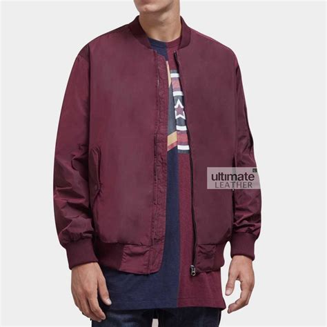 Get Mens Maroon Jacket Casual Cotton Jacket