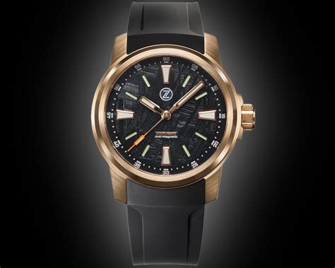 Zelos Aurora Field 38 Mm Diver Br Launch Special Meteorite Dial