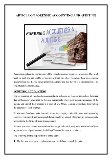 Difference Between Other Audit And Forensic Audit 1pptx