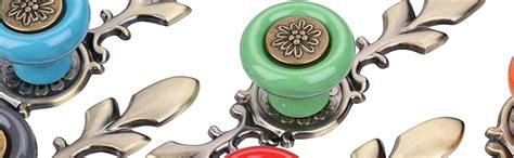 7pcs Decorative Ceramic Cabinet Knobs Multi Color Drawer Knobs Dresser Knobs Cabinet Handles